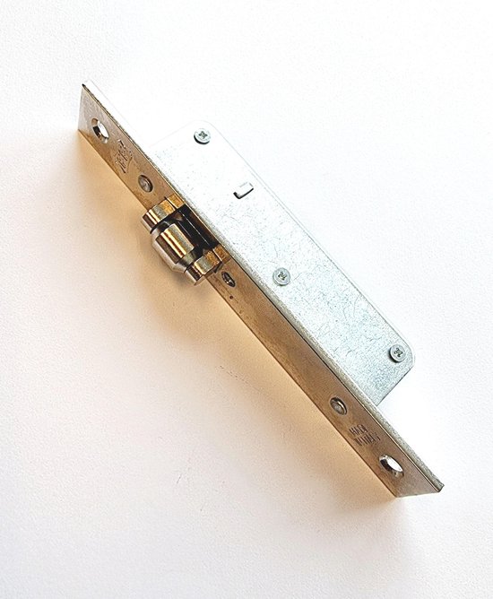Rolslot met smalle verzinkte kast, maat 95x26mm. Voorplaat vernikkelt ...