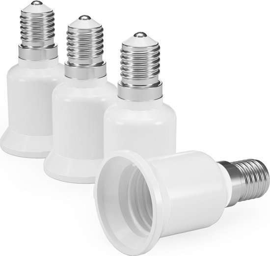 kwmobile Verloopfitting E14 naar E27 - Adapter voor LED & halogeenlampen - 4 stuks | bol