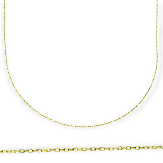 Gouden Ketting Anker Schakel 1.2 mm 45 cm 14 karaats | bol