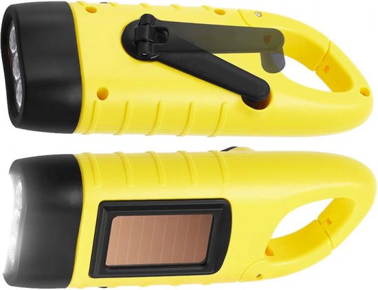 Opwindbare Zaklamp - 2 stuks - Handmatig - Led Knijpkat met Dynamo - 3 ...