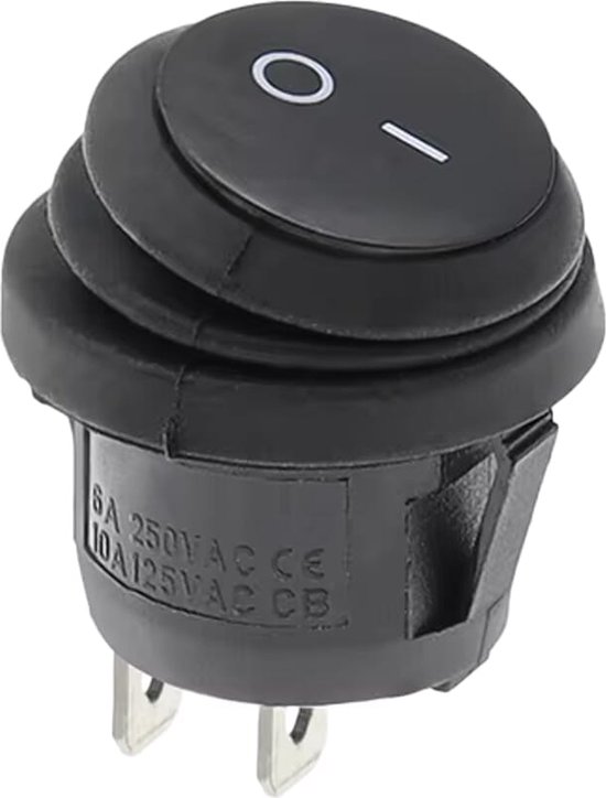 Rubberen SWD Wipschakelaar ON-OFF - 2-pins - Rond - Spatwaterdicht ...