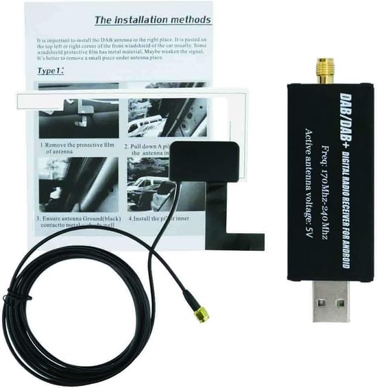 DAB/DAB+ USB-adapter - digitale radio-ontvanger - geschikt voor Android ...