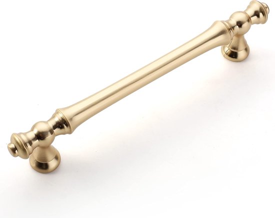 JGS ® Fraaie Set van 6 Moderne Meubelgrepen in Geborsteld Messing voor ...