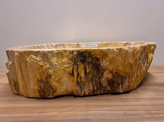 Waskom van versteend hout - 60x42x15cm - FL22804 | bol