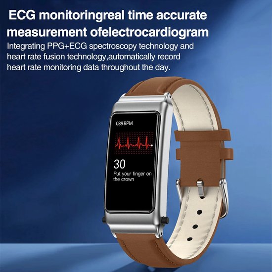 2-in-1 Bluetooth Headset Smartwatch - BT Oproepen, Bloedglucosemeting ...