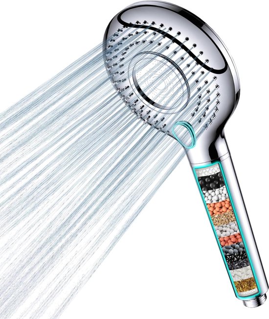 Douchekop met filter - hoge druk - spaardouchekop - 1 stuks - wit ...