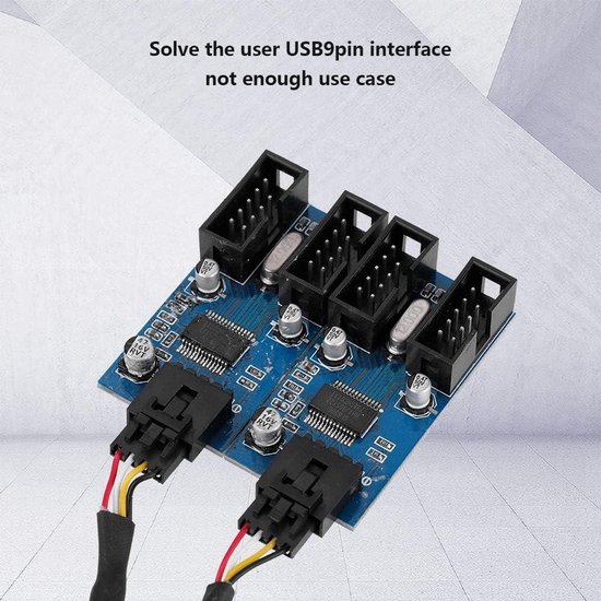 Content in HTML | Moederbord USB Header 9-Pins Splitterkabel - 1 tot 4 ...