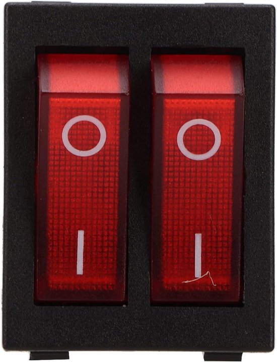 Dubbele Controle Tuimelschakelaar Panel Rode LED Licht - 16A 125/250VAC ...