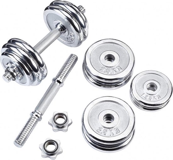 Gorilla Sports Dumbbell set 30 kg - 2 x 15 kg - 30 mm - Verstelbare ...