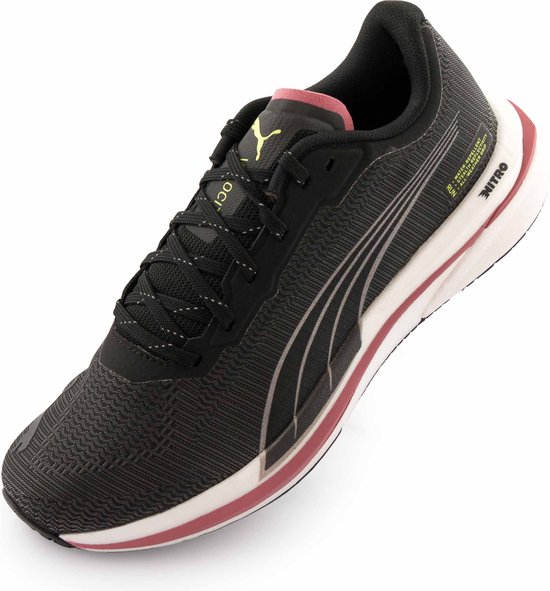 Puma snelheid nitro wtr dames schoen zwart/wit/roze 38 | bol