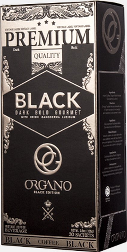 Organo - Gourmet Black Coffee - Instantkoffie verrijkt met organisch ...