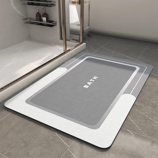 Badmat voor Badkamer - Antislip en Absorberend Vloermat - Sneldrogend ...
