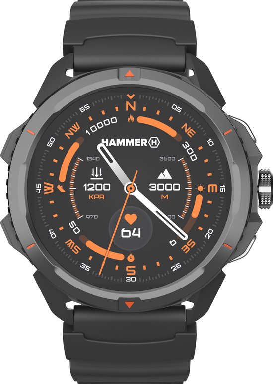 Hammer Watch 2 Smartwatch - Bluetooth AMOLED - Robuust - GPS - 1.5 inch ...