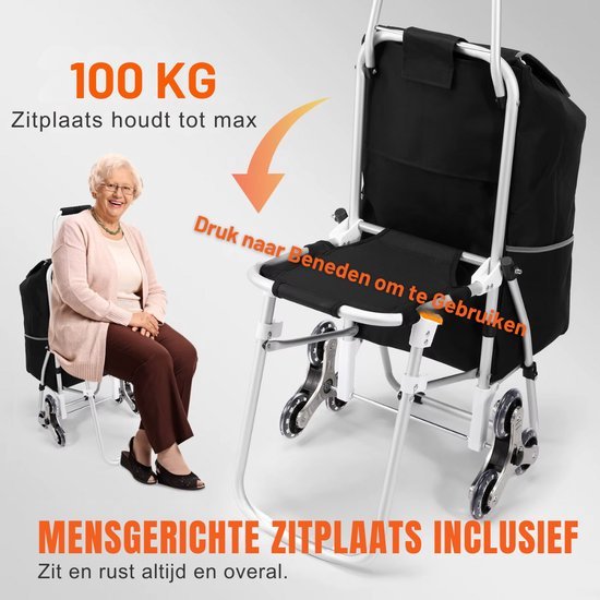 Vevor - Deeper Festival Trolley - Winkelwagen - 50L - Opvouwbaar ...