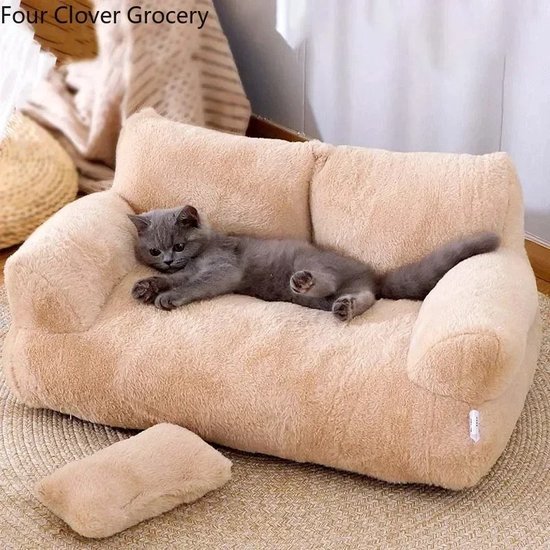 Kattenmand - Kattenbank - Kattensofa - Kleur kaki - 80x55x5 ...