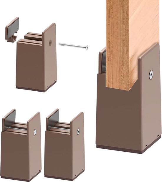 Verstelbare meubelverhogingen 10 cm - set van 4 - stoelverhogers voor ...