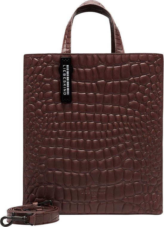 LIEBESKIND BERLIN Leren Handtas Schoudertas Waxy Croco Paper Bag ...
