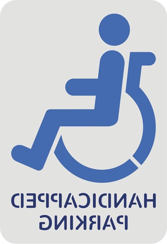Handicap stencil template 29.7 x 21cm plastic handicap painting stencil ...