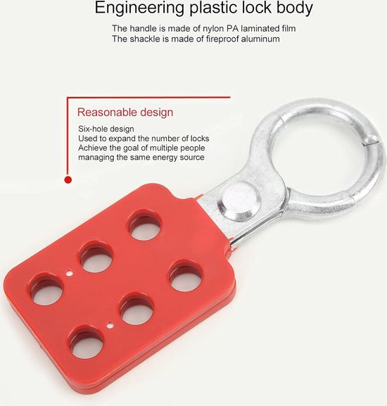 Lockout Tagout Hasp Veiligheid Aluminium Isolatie Hangslot - Meervoudig ...