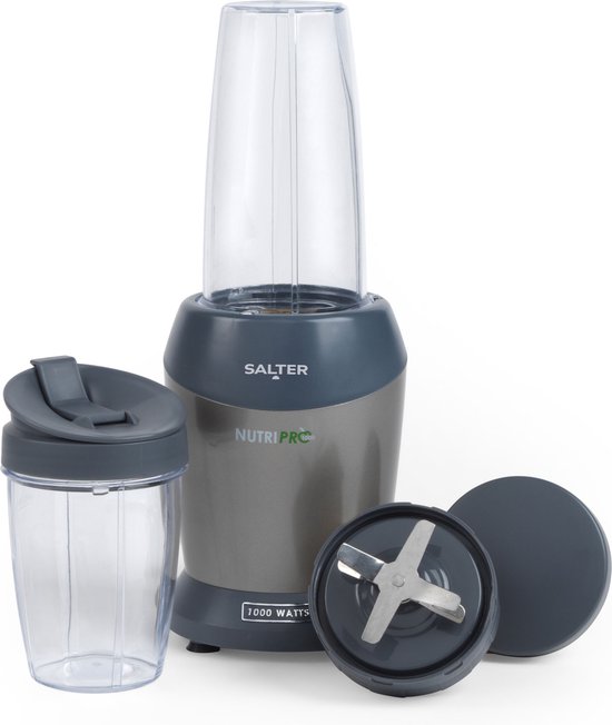 Salter Nutripro 1000W Blender Met 2 Reisbekers, Rvs Behuizing | bol