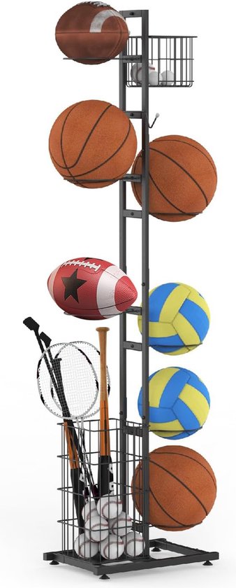 Goodivery ® Veelzijdige Opbergoplossing voor Sportballen met Verplaatsbare Stand en... | bol