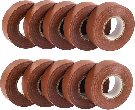 Ruban isolant électrique épais 19 mm x 20 m - Lot de 10, Tape adhésif ...