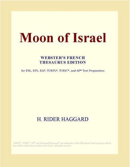 Moon of Israel (Webster's French Thesaurus Edition) (ebook), Icon Group ...