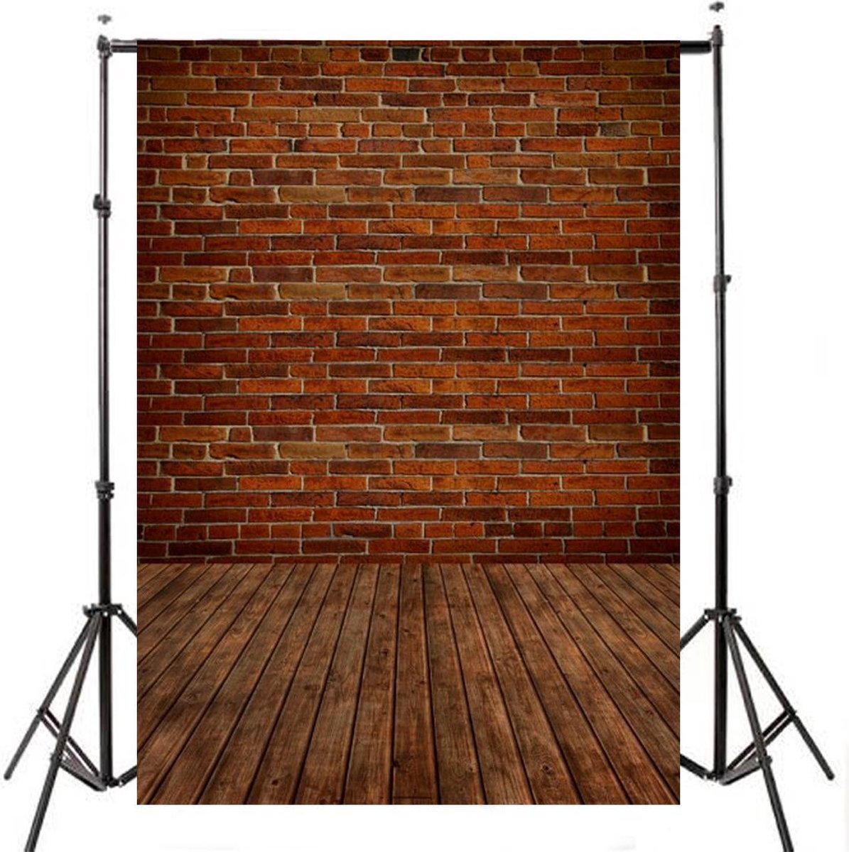 5x7ft bakstenen muur papier houten vloer Vinyl fotografie achtergrond ...