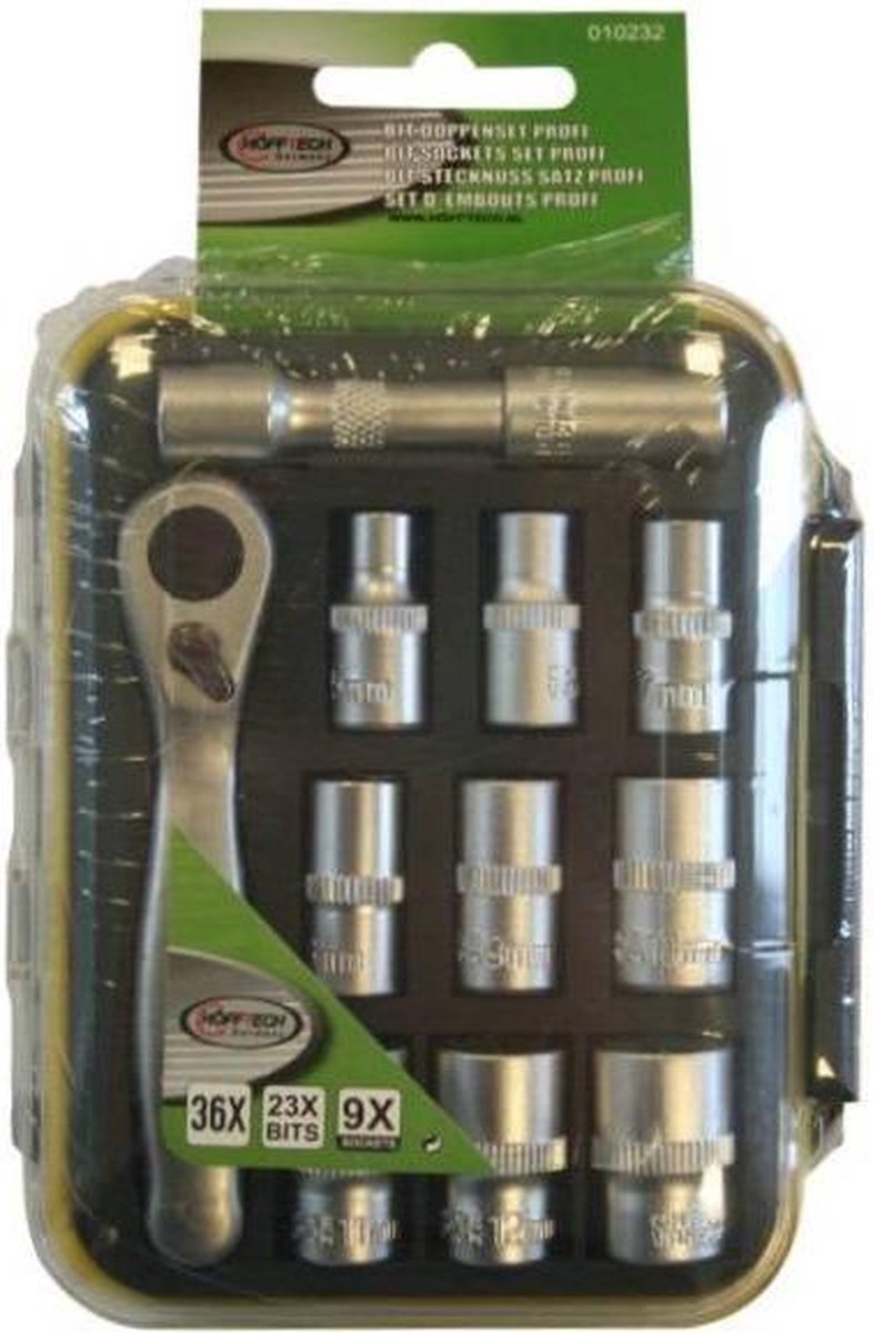 Hofftech Bit- Doppenset met Ratel (36 Delig) | bol.com