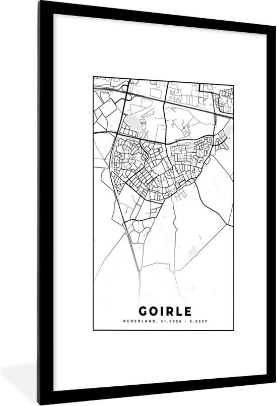 Fotolijst incl. Poster - Goirle - Plattegrond - Kaart - Stadskaart ...