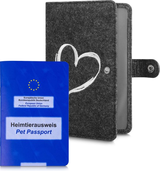 kwmobile hoes EU dierenpaspoort voor je huisdier - Vilten omslag ...