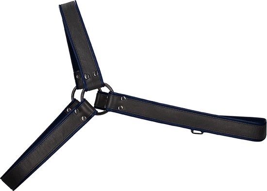 Gladiator Harness - Premium Leather - Black/Blue | bol