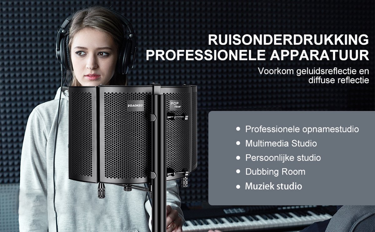 Professionele studio microfoon isolatie scherm - geluidsisolatie ...