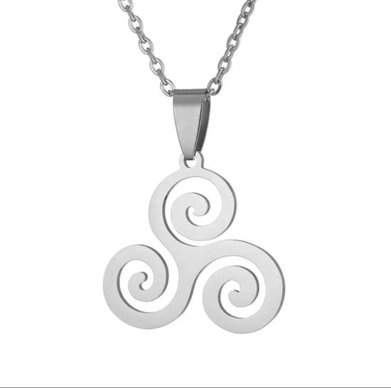 Wellness-House | RVS Ketting Triskelion Silver | Triskelion | Keltische ...