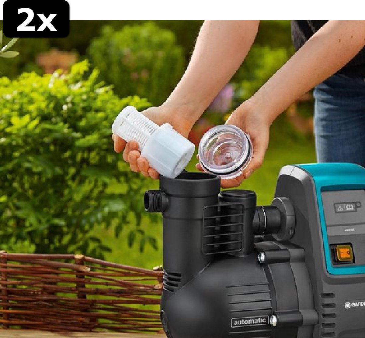 2x GARDENA Automatische Hydrofoorpomp 5000/5E - LCD - 1300W - 5000 l/u ...