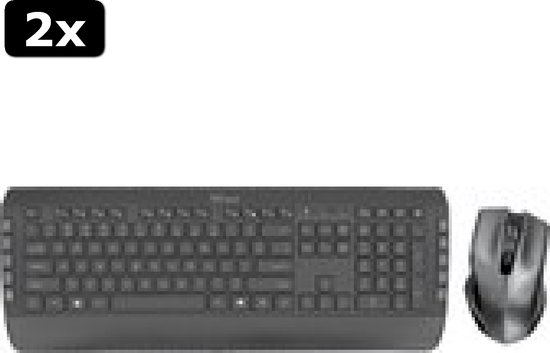 2x Trust Tecla 2 - Draadloos Toetsenbord en Muis - QWERTY | bol.com