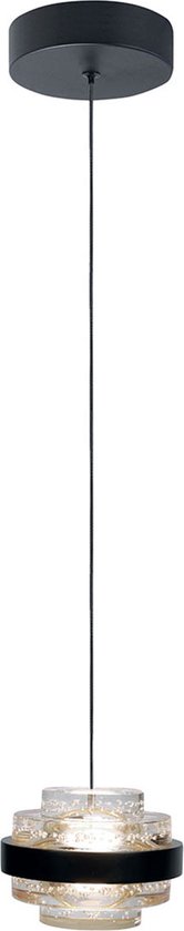 Highlight - Hanglamp Dynasty 1 lichts clear-zwart | bol.com