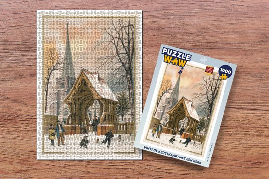 Puzzel Kerst - Winter - Retro - Legpuzzel - Puzzel 1000 stukjes ...
