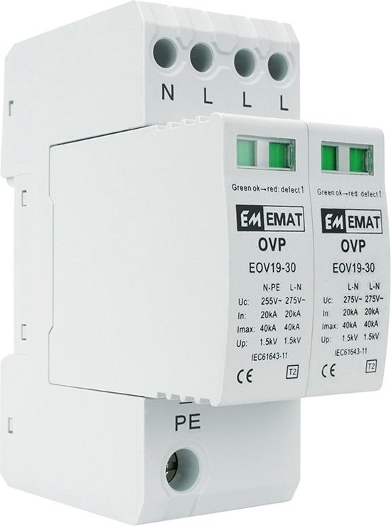 EMAT overspanningsbeveiliging 3-polig+nul (E106436) | bol.com