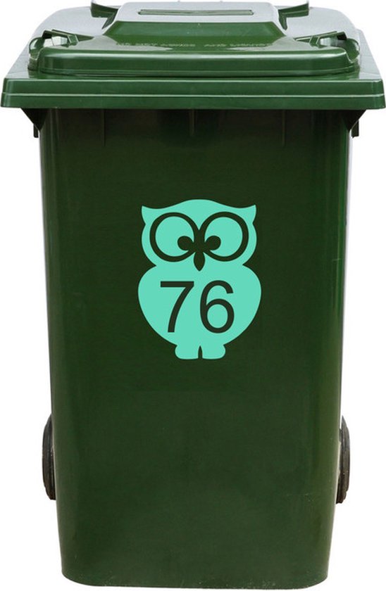 Kliko Sticker / Vuilnisbak Sticker - Nummer 76 - 17 x 22 - Mint | bol