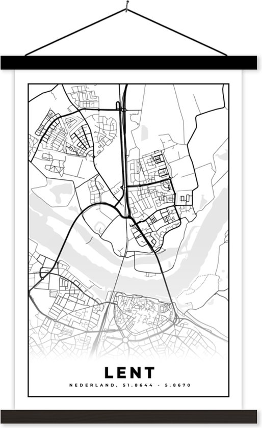 Posterhanger incl. Poster - Schoolplaat - Lent - Plattegrond - Kaart ...