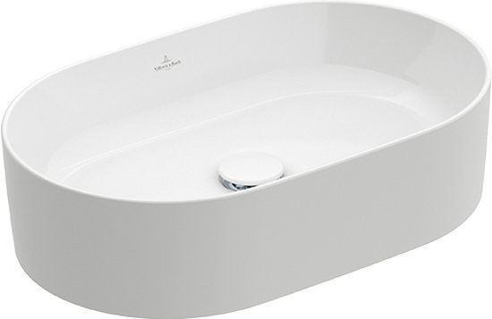 Villeroy & Boch Collaro opzetwastafel ovaal 56x36 cm CeramicPlus, wit | bol