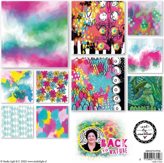 Studio Light Paper pad ABM Back To Nature nr.28 ABM-BTN-PP28 203,2x203 ...