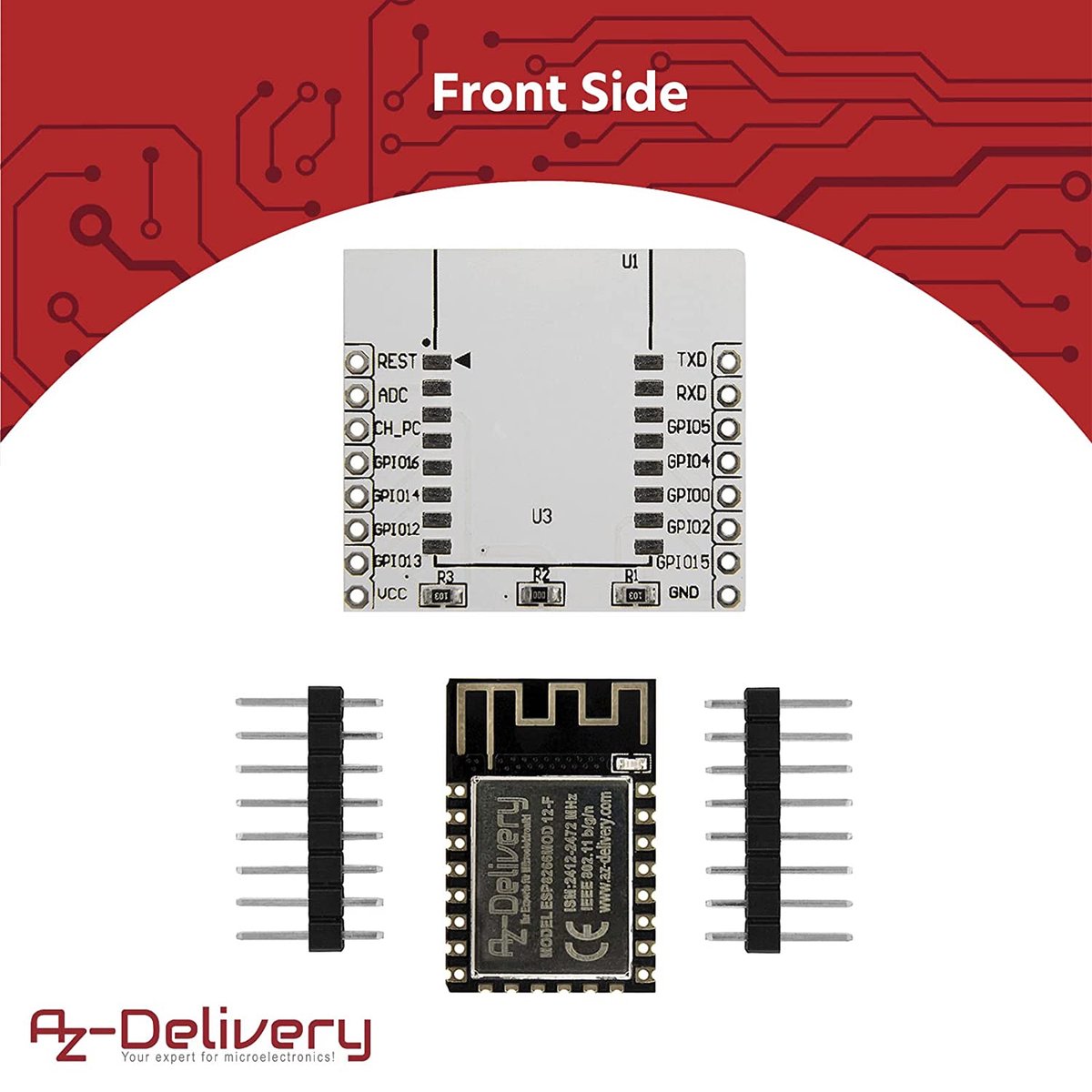AZDelivery 5 x ESP8266 ESP-12F Verbeterde Versie naar ESP-12E WLAN WIFI Module... | bol