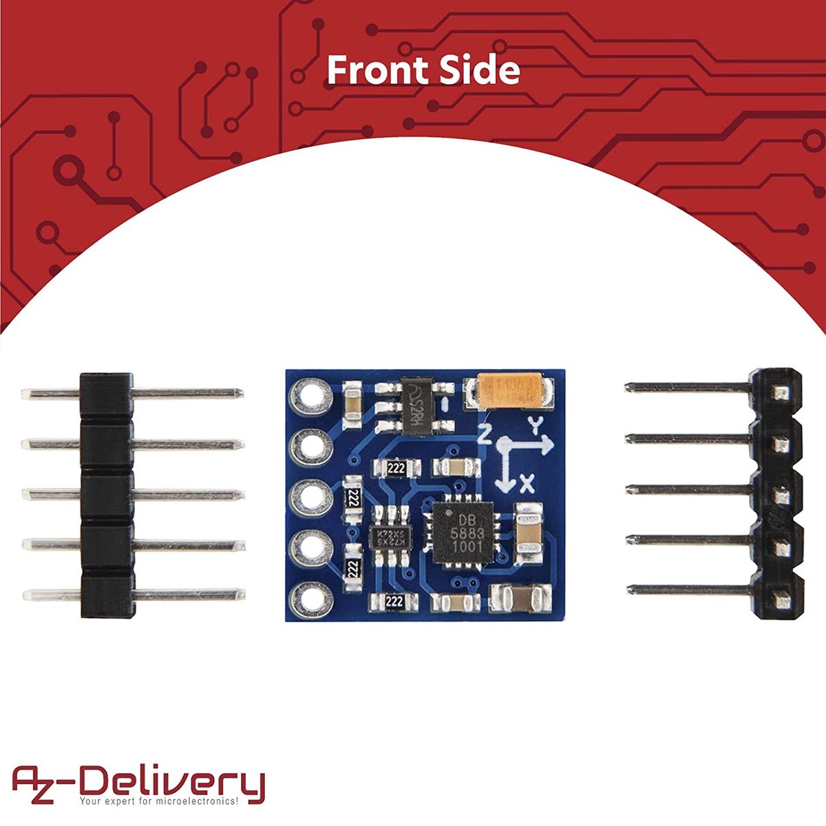 AZDelivery GY-271 Kompas Module Kompas Magneet Sensor compatibel met ...