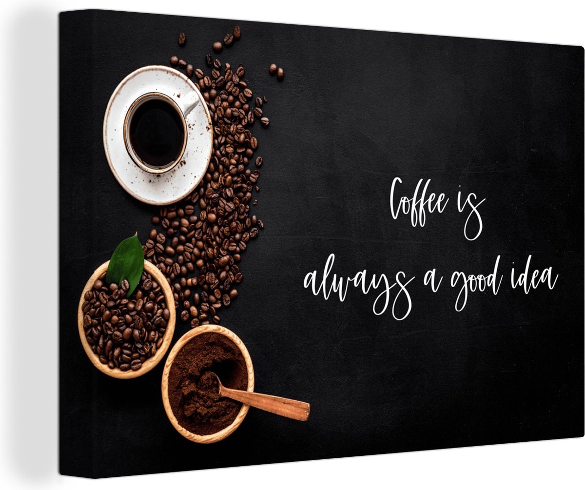 Tableau Peinture Citations - Proverbes - Le Coffee est toujours une ...