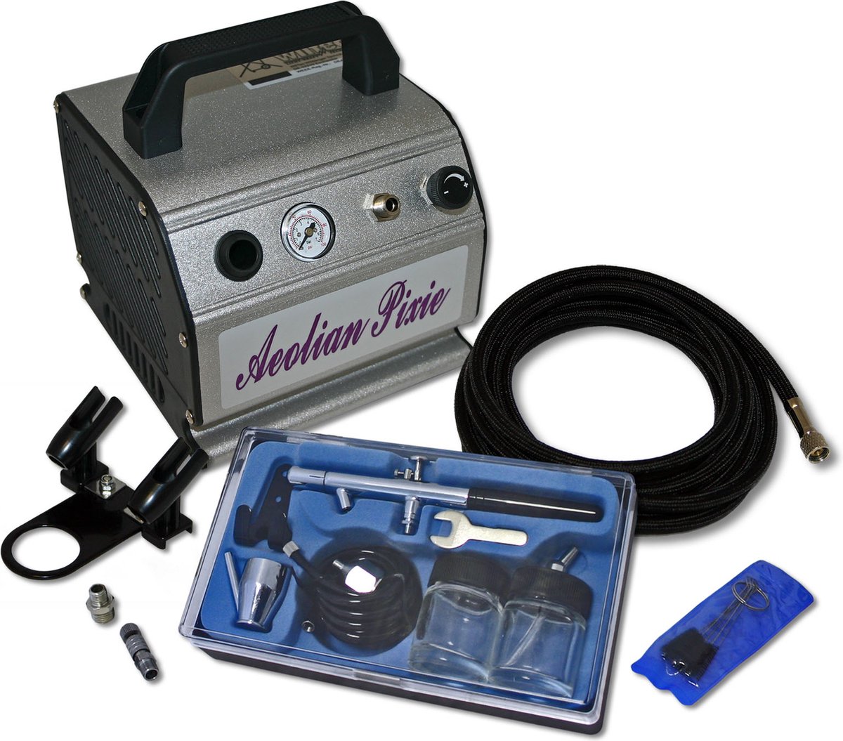 Airbrush Compressor Set 3 with 1 Gun AS176 for Beginners | bol