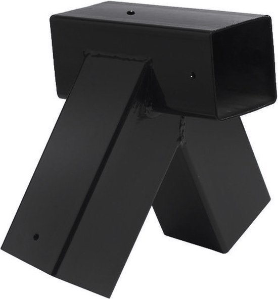 B-Play Hoekverbinding Recht voor Vierkante paal 90x90 mm Zwaar Zwart | bol