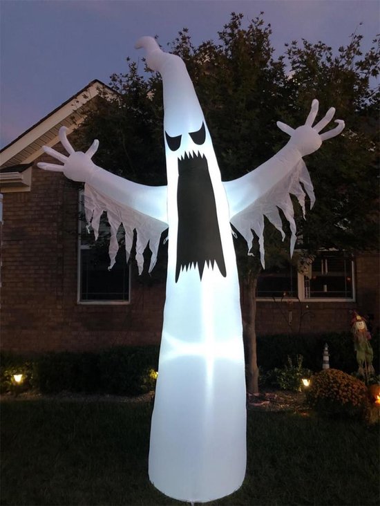 Halloween Opblaasbaar Eng Spook - 3.6m - Met Kleur Veranderende LED ...
