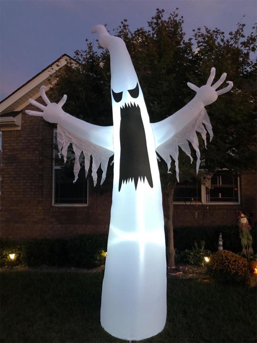 Halloween Opblaasbaar Eng Spook - 3.6m - Met Kleur Veranderende LED ...